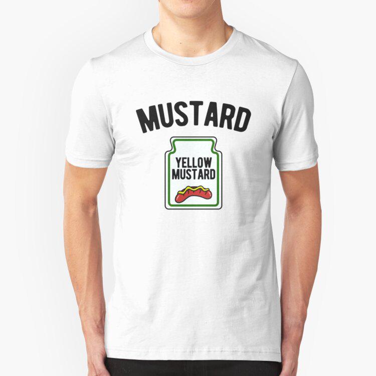 Buy Mustard Costume Funny Halloween Cotton White Tees Summer Men T ...