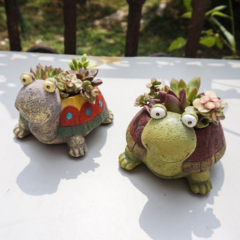1pc Cute Turtle Planter for Succulents Decorative Desktop Flower Pot ...