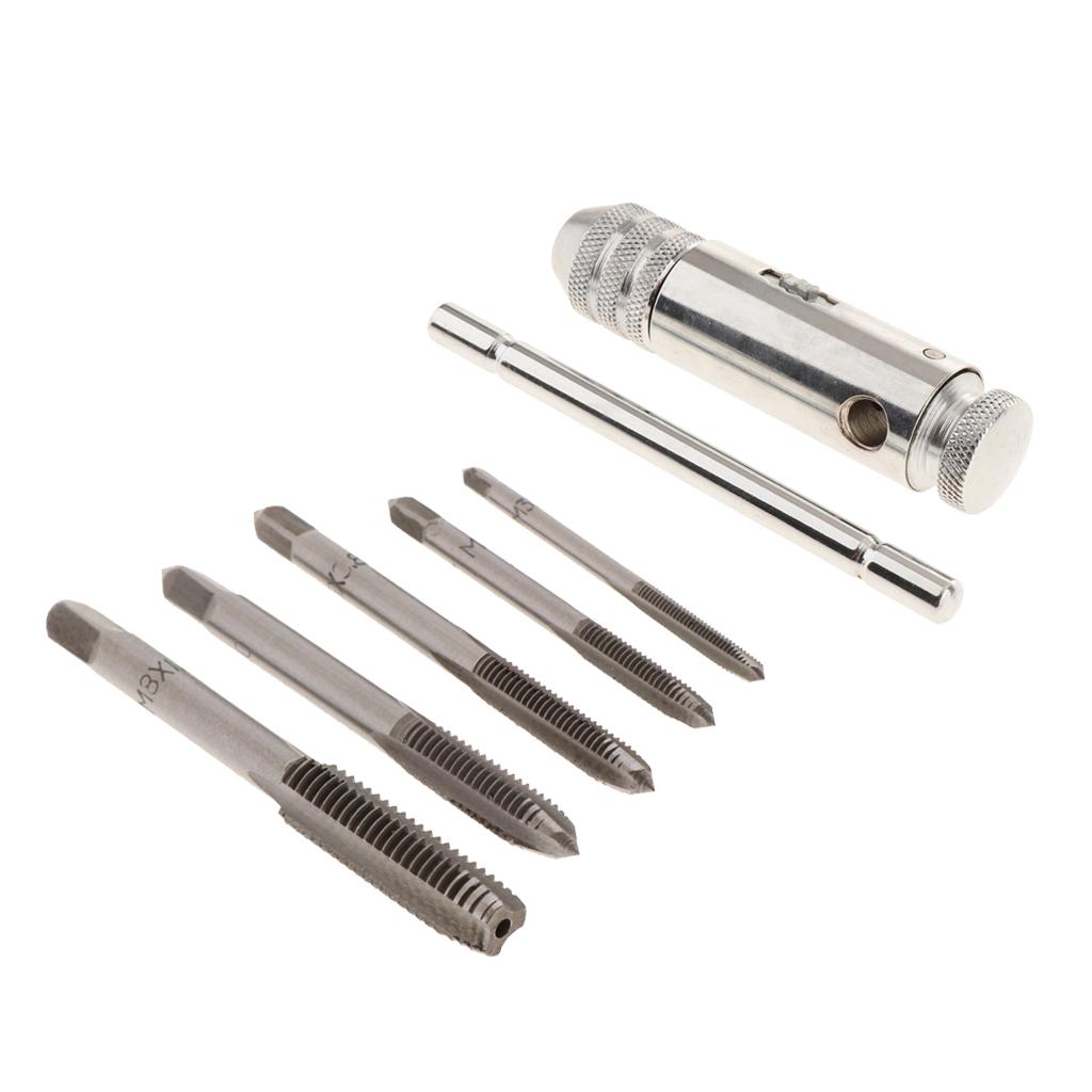 Buy T type Tap Hinge Hand Ratchet Thread Taps Drill Kit Single at ...