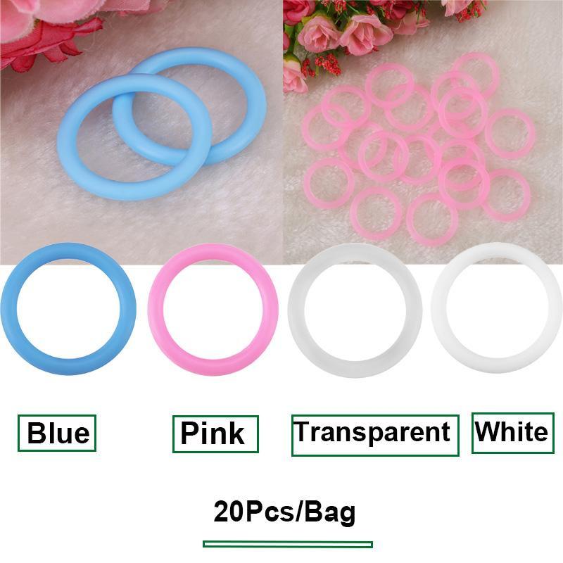 20pcs 3cm Silicone O-Rings Kids Children Dummy Pacifier Chain Clips ...