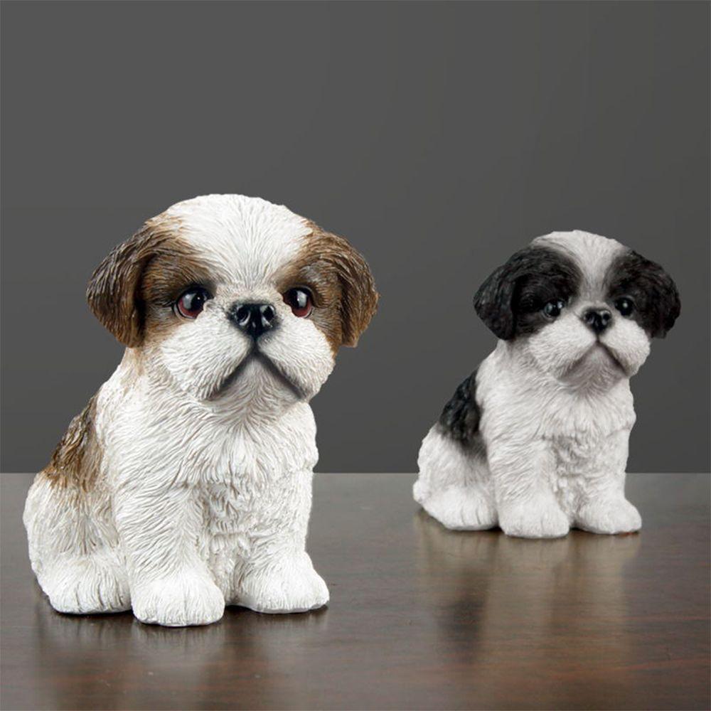 Buy Living Room Resin Miniature Ornaments Pet Dogs Simulation Puppy ...