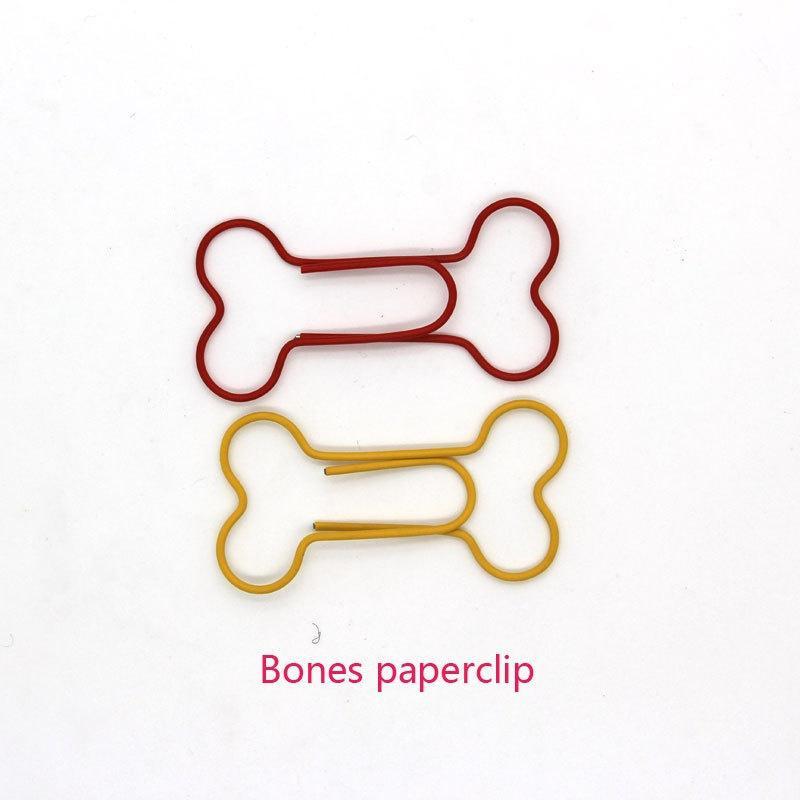 24pcs/lot Mini Kawaii Metal Dog Bone Shaped Paper Clips for Office ...