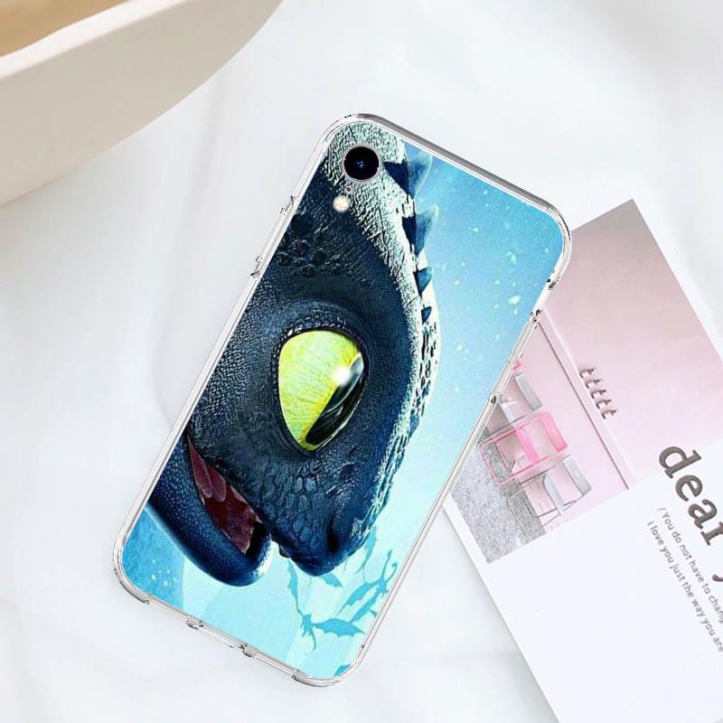 Buy Cute Toothless Dragon Transparent Couple Phone Case for Iphone 7 8 ...