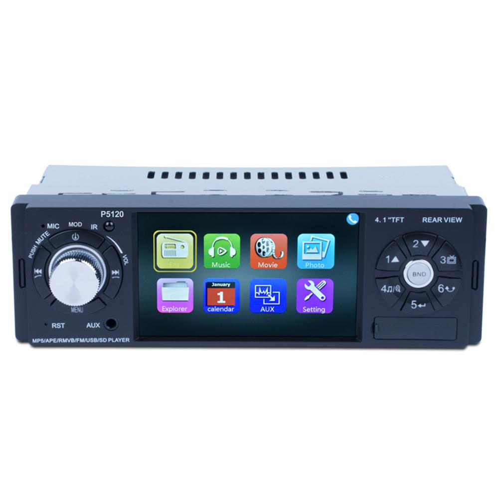 Buy P5120 4.1 Inch 1 Single DIN Car Stereo MP5 Player FM Radio BT USB ...