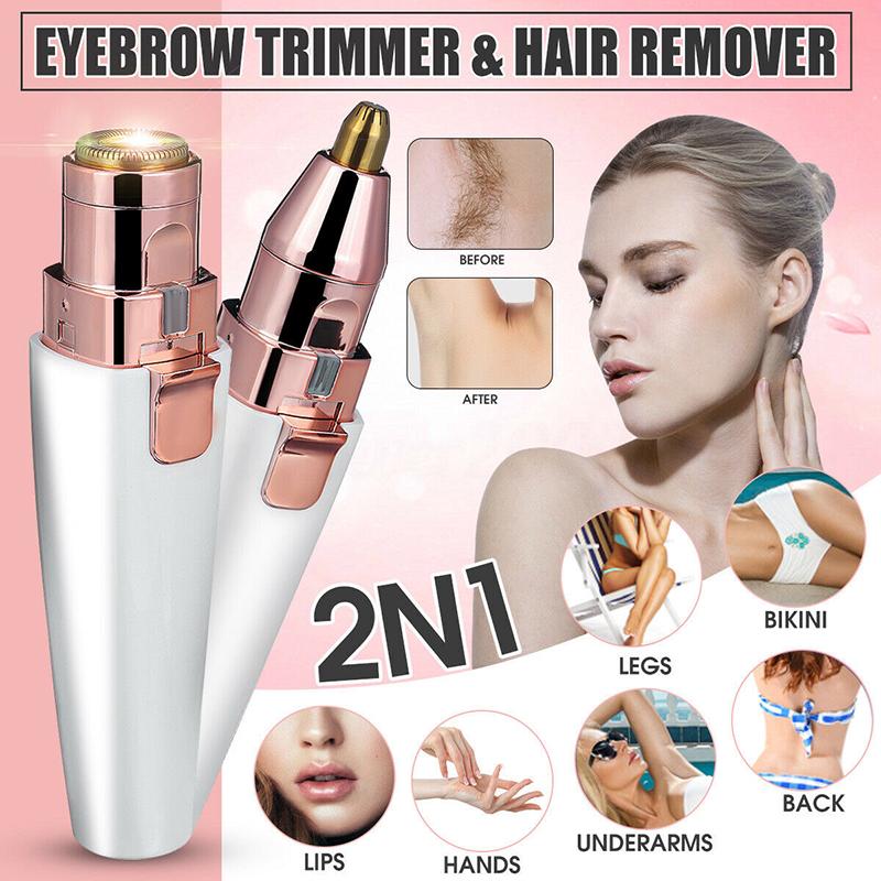 Buy Electric Face Eyebrow Hair Remover Painless Facial Trimmer Razor at ...