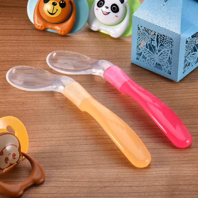 Buy Baby Feeding Spoons BPA Free Soft Silicone First Stage Infant Kids ...