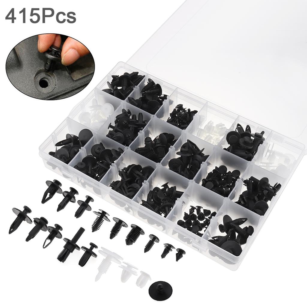 415pcs 18 Kinds Universal Car Body Bumper Fastener Rivet Clips ...