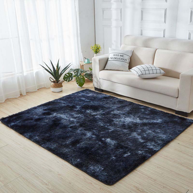 Cheap Fluffy Gradient Carpet Mats Soft Long Plush Bedroom Rug Living ...