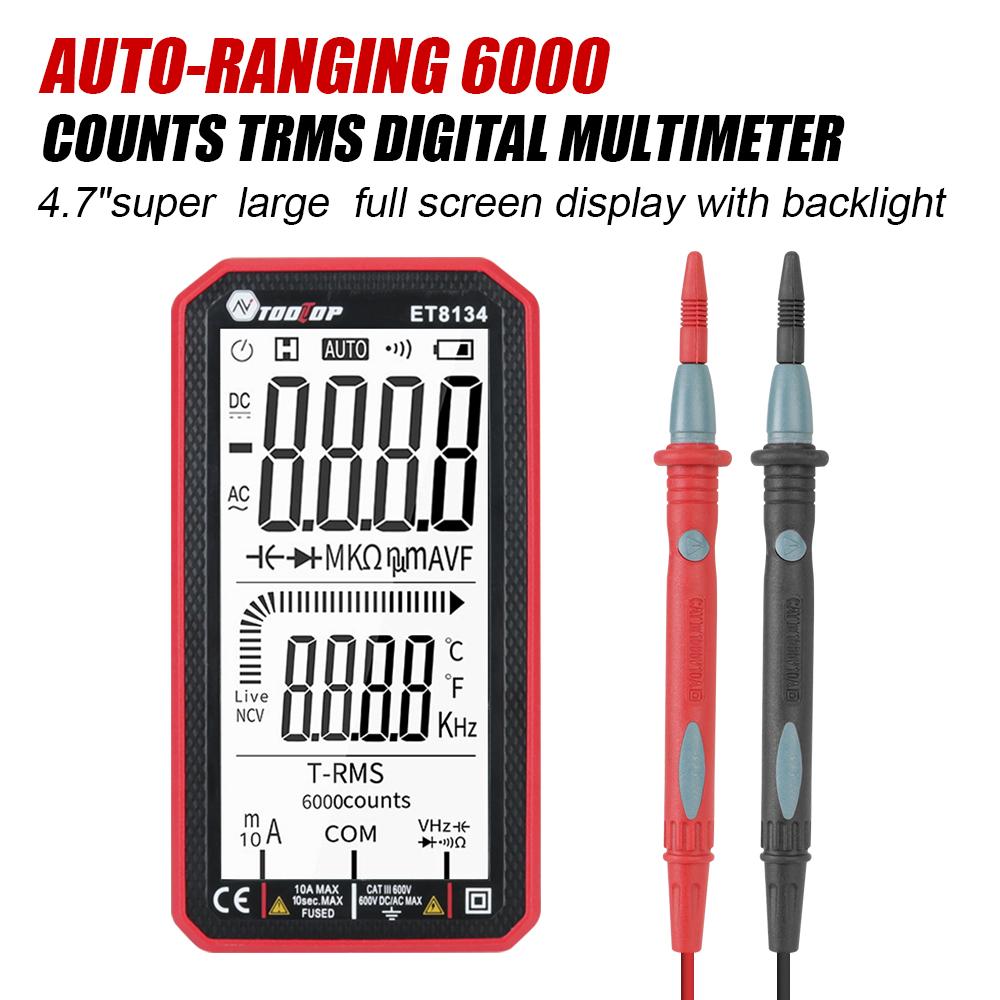 Buy Digital Smart Multimeter 6000 Counts True RMS Measure Tool 10A 600V ...