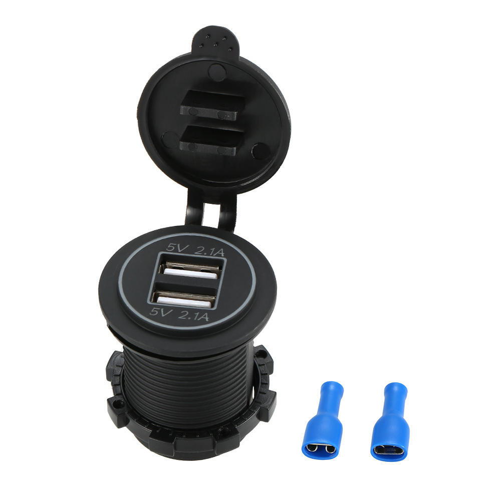 Buy Dual 2 USB Outlet 21A Port Socket Charger Power Adapter for Car ...