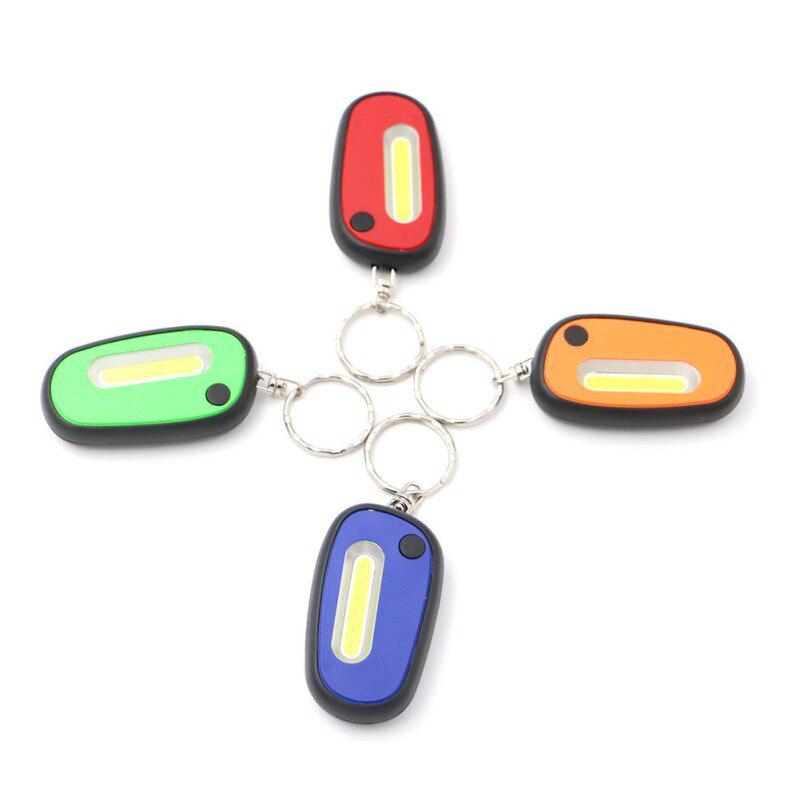 COB LED Flashlight Light 3-Mode Mini Lamp Key Chain Ring Keychain PVC ...
