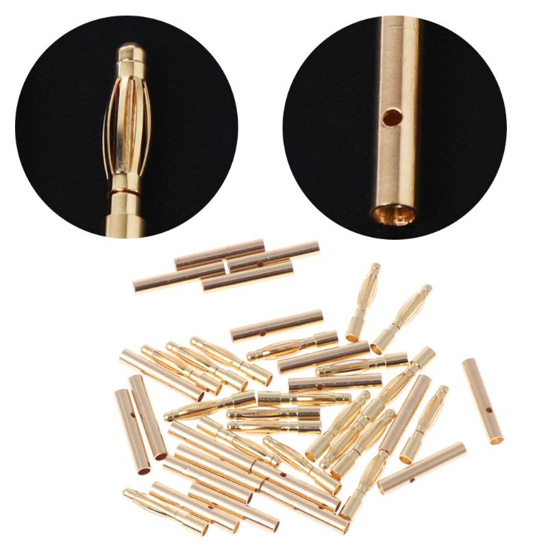 Buy 20pair 2mm Bullet Connector Brushless Motor Banana Plug ESC Battery ...