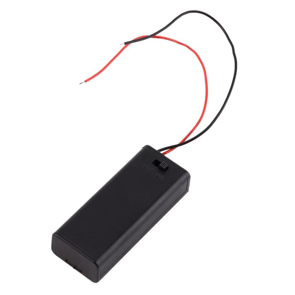 Buy Amber Star Battery Case Box Holder for 2-AAA Battery with ON/OFF ...