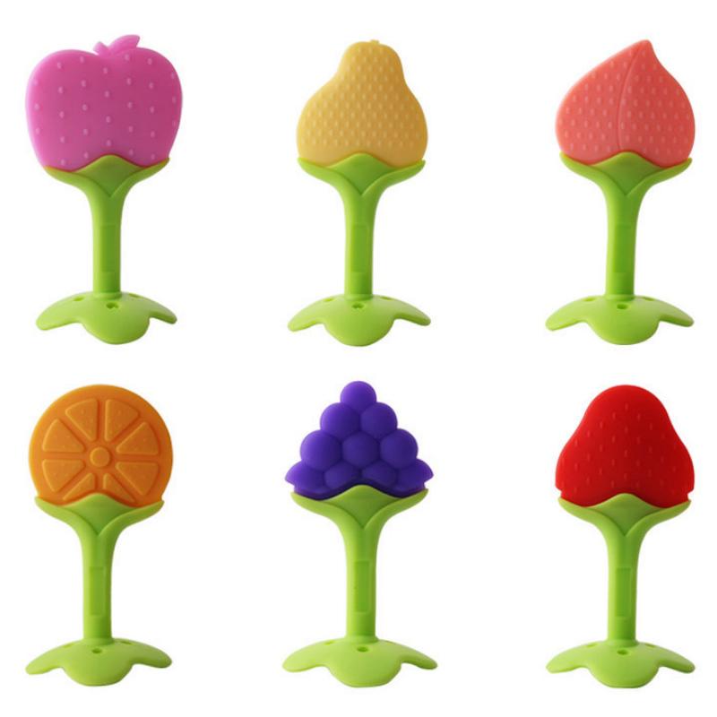 Buy Baby Silicone Gum Bite Bite Stick Toy Newborn Creative Fruits ...
