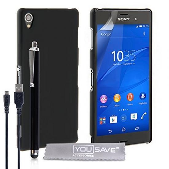 Yousave accessories coque hybride avec stylet/câble micro usb pour sony ...