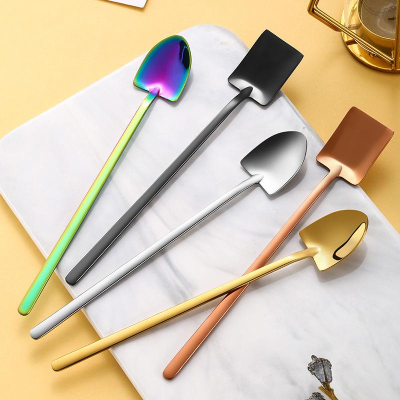 Satın alın 1PC Coffee Spoons Ice Cream Long Handle Stainless Steel ...