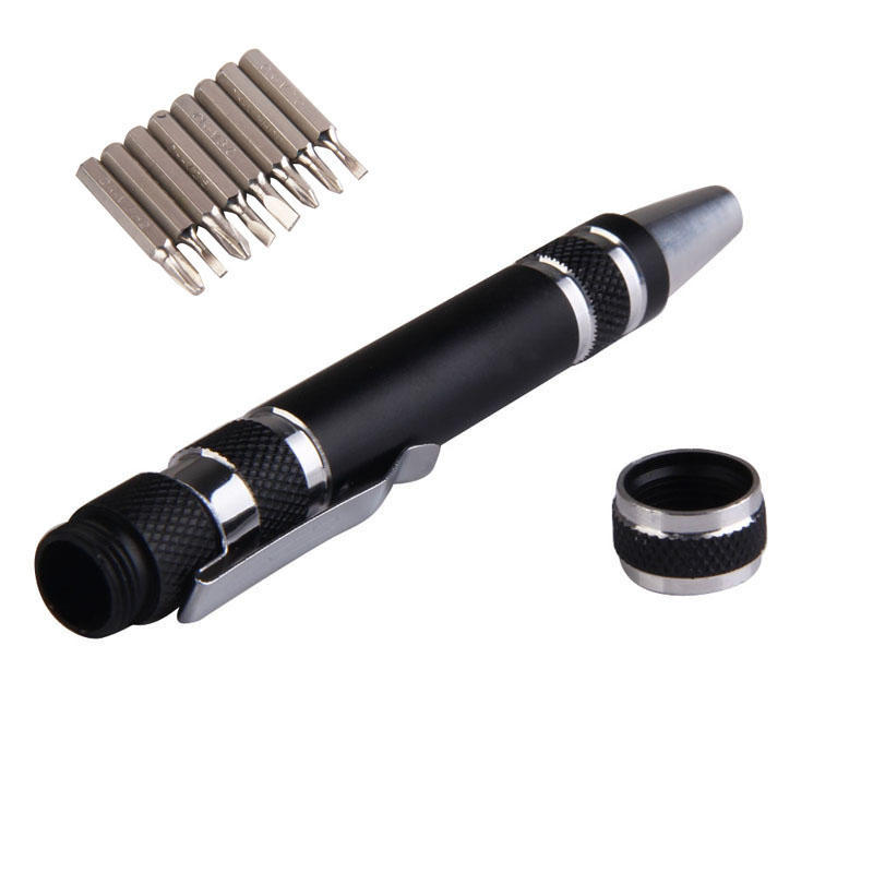 Buy Protable Precision Mini 8-in-1 Slotted Bits Repair Screwdriver Pen ...