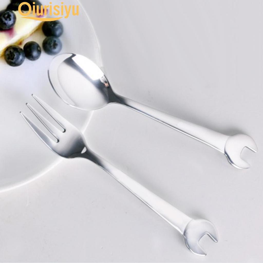 Wrench Shape Fork Spoon Salad Coffee Dessert Tableware uygun fiyatlı ...