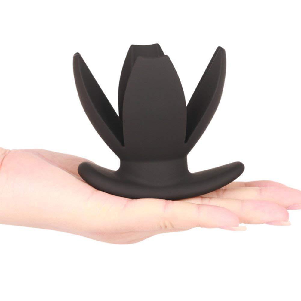 Buy Hollow Petal Silicone Tunnel Butt Plug Anal Expansion Sounding Plug ...