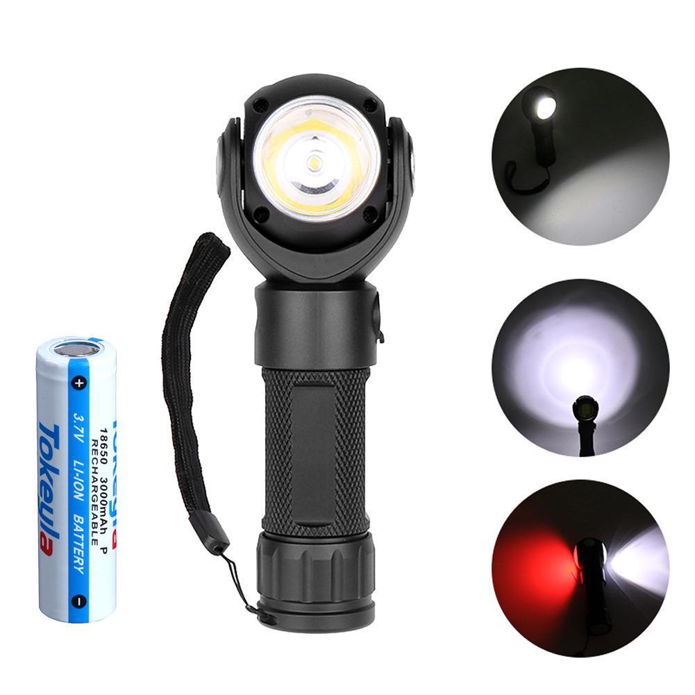 Buy T6+COB LED Flashlight Ultra Bright Rechargeable Flashlight Multi ...