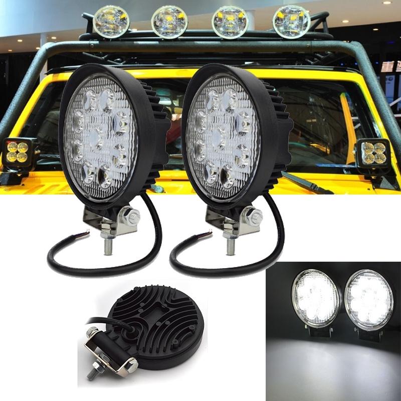 27W LED Waterproof Work Lights Car Work Light Spot for Trucks ATV SUV ...