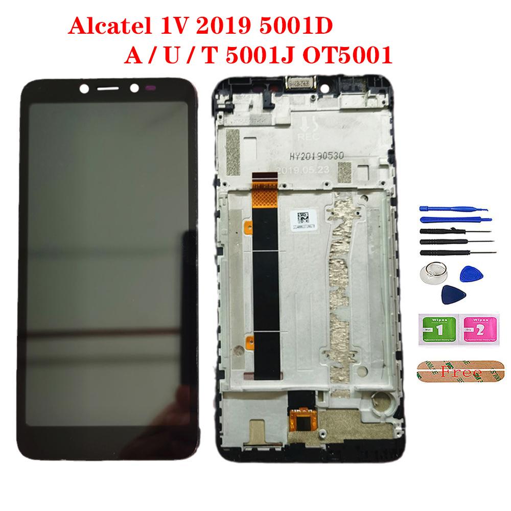 Mobile LCD Display For Alcatel 1V 2019 5001D/A/U/T 5001J OT5001 LCD Display Digitizer Panel ...