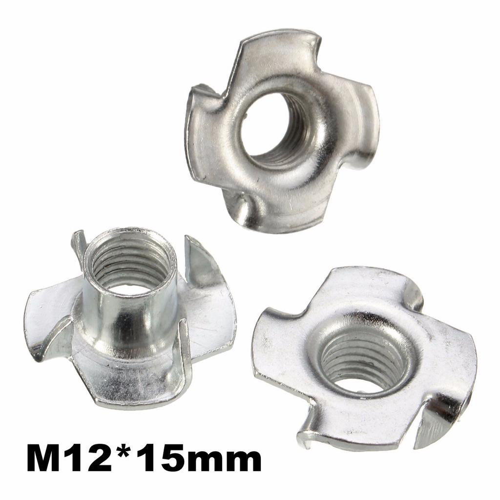 10/20/50 Units M3 M4 M5 M6 M8 M12 Zinc Plated Four Prong Claws Nut Speaker T Blind Insert ...