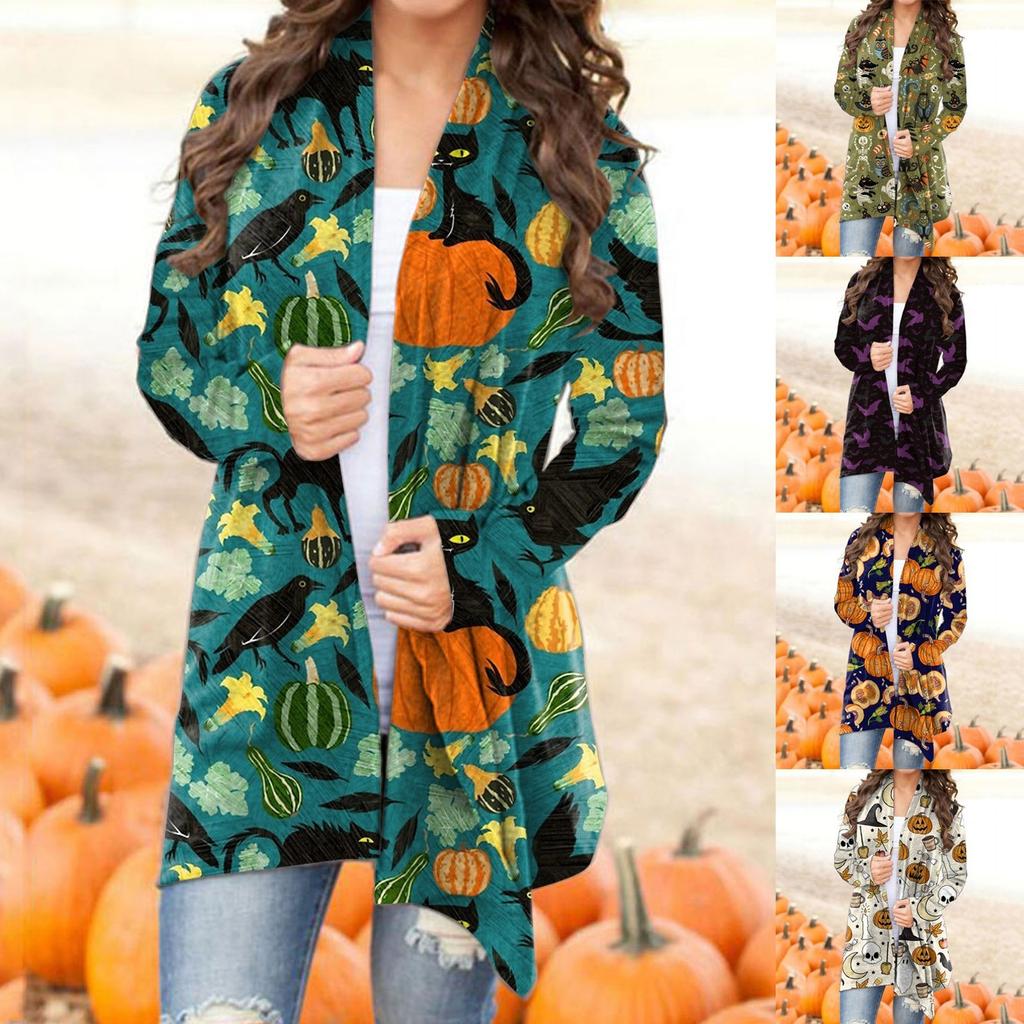 Satın alın Women's Casual Fashion Halloween Printed Long Sleeve ...