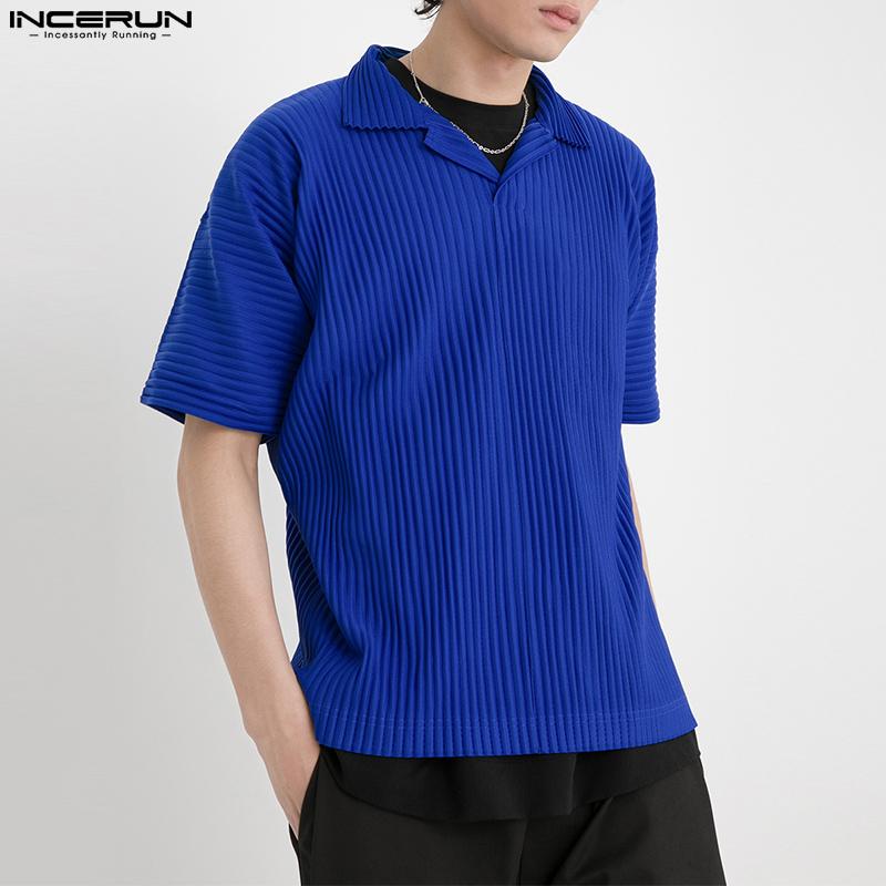 Kjøp INCERUN Summer Men Formal Short Sleeve T-shirts Clubwear Business ...