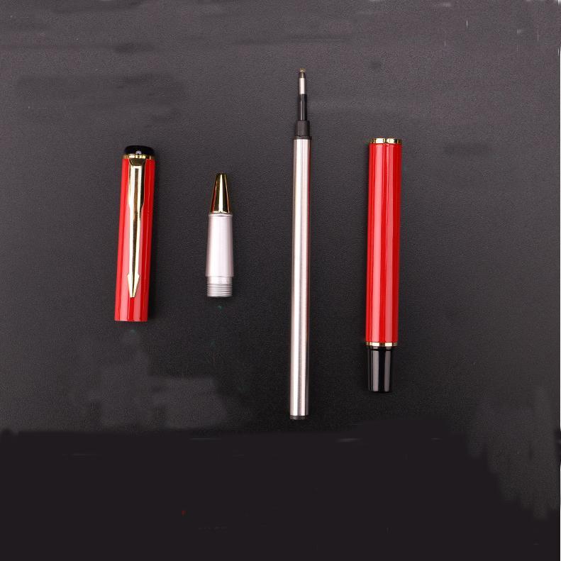 Buy 1Pcs Fashion Stainless Steel Rod Rotating Metal Ballpoint Pen ...