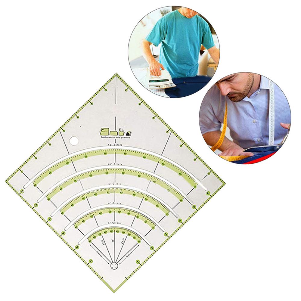 Buy Multifunctional Arcs And Fan Quilt Circle Cutter Ruler Sewing Tool ...