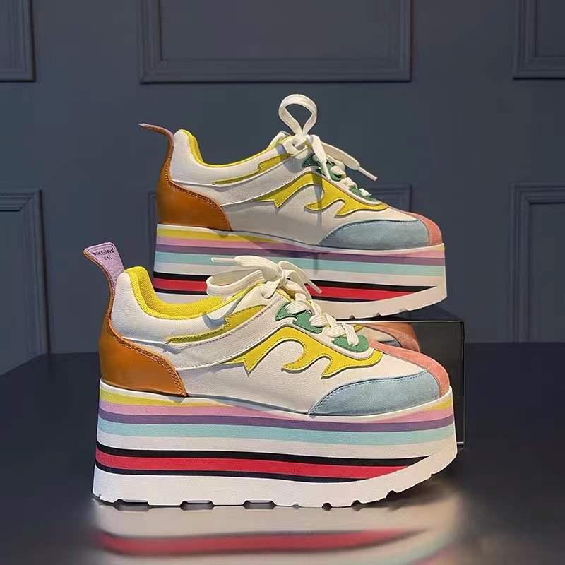 Kjøp Women High Platforms Chunky Shoes Spring Casual Lady Fashion ...