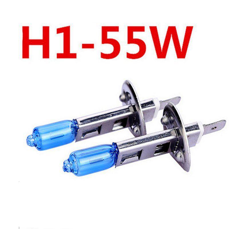 Buy 2Pcs 12V 55W H1 White Halogen Bulb Car HeadLight Auto Light 5000K ...