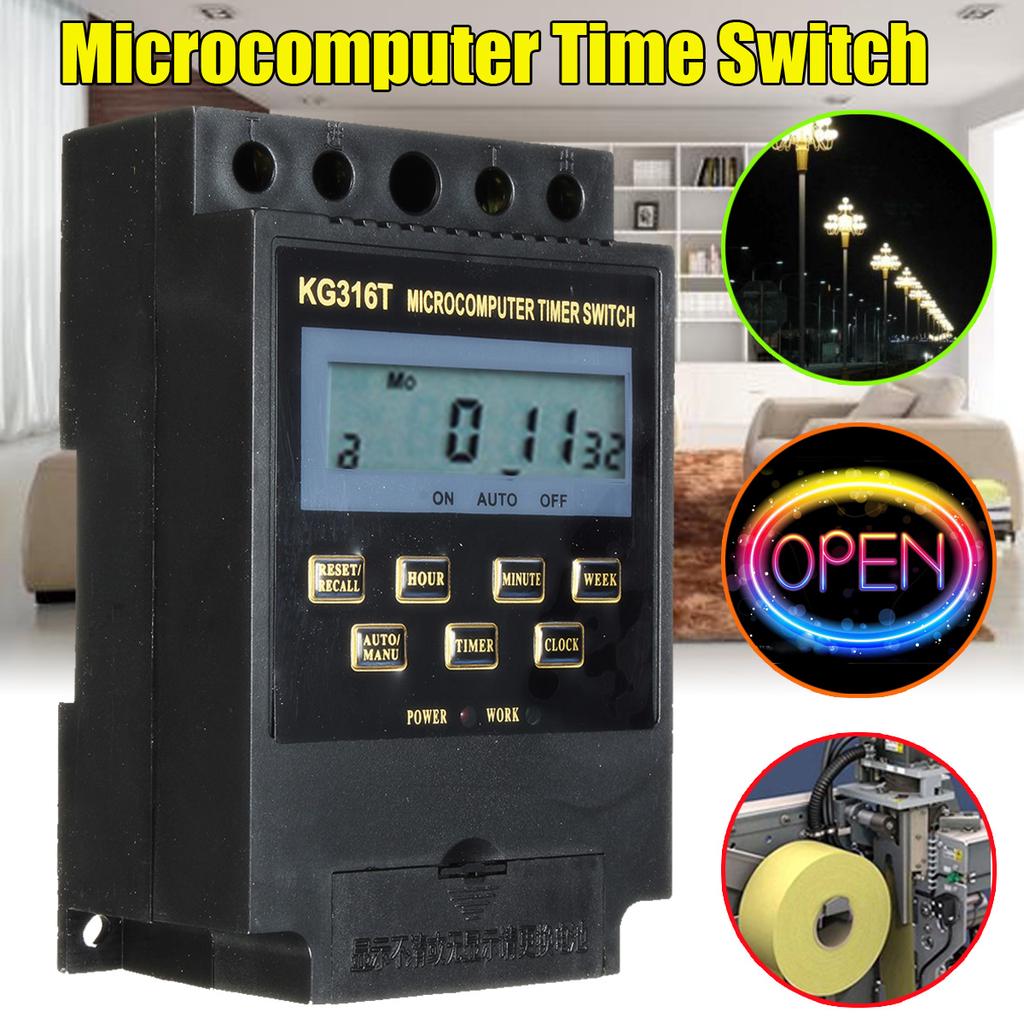 KG316T 15A Programmable Controller AC12/110/220v LCD Microcomputer ...