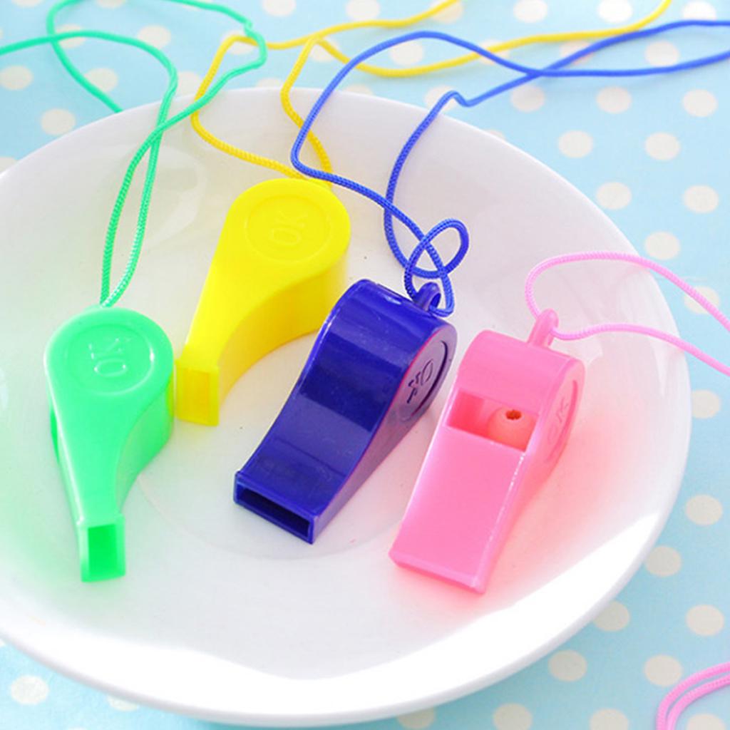 Buy 24PCS/set Plastic Whistle With Lanyard Bor Boats Raft Party Sports ...