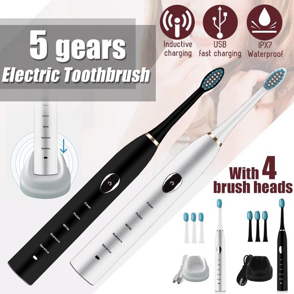 Buy 4 Replaced Toothbrush Head Inductive Charging Sonic Electric ...