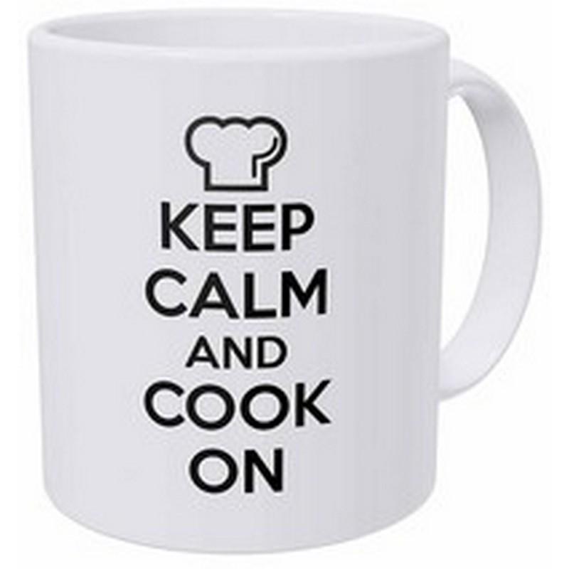 Buy Keep Calm And Cook On Chef Hat 11 Ounces Funny Coffee Mug at ...