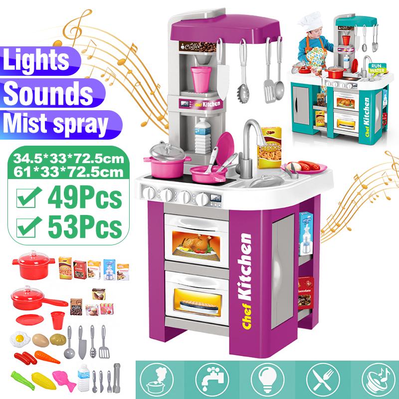 72.5cm Height 49pcs/53pcs Child Funny Pretend Play Kitchen Toys ...