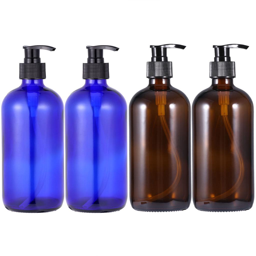 4pcs Press Bottles Empty Durable 500ml Refillable Liquid Soap Press ...