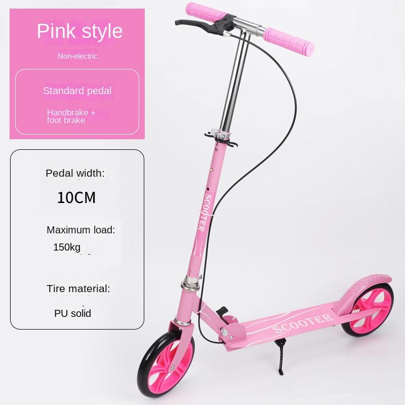 Buy Foldable Kick Scooters Adult Handbrake Foot Children Two-wheeled ...