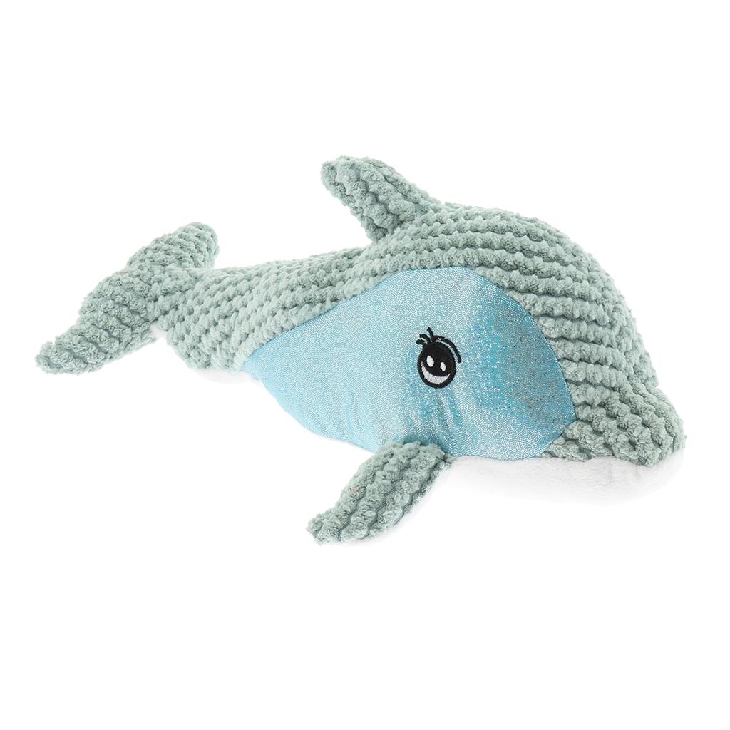 Cute Dolphin Shape Dog Squeaky Toy Chew for Pet Cat Play Green uygun ...