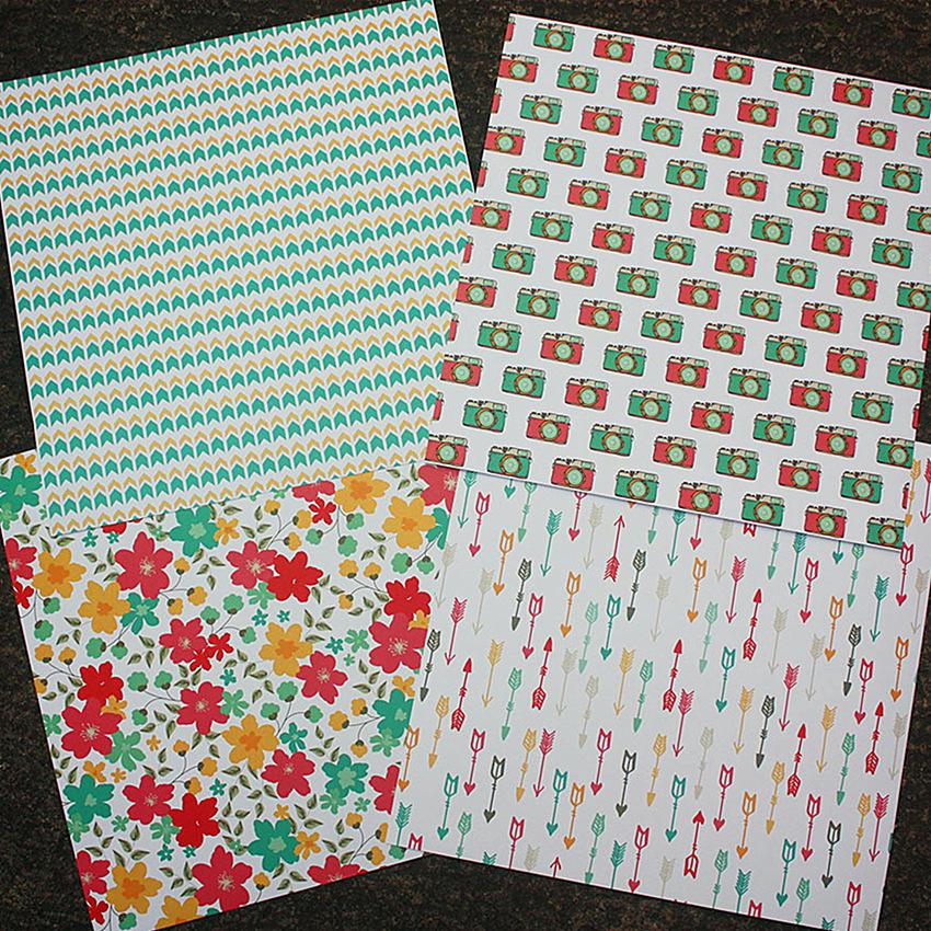 Buy 24 Sheets Rose Craft Paper Pads Cutting Dies Art Background Origami ...