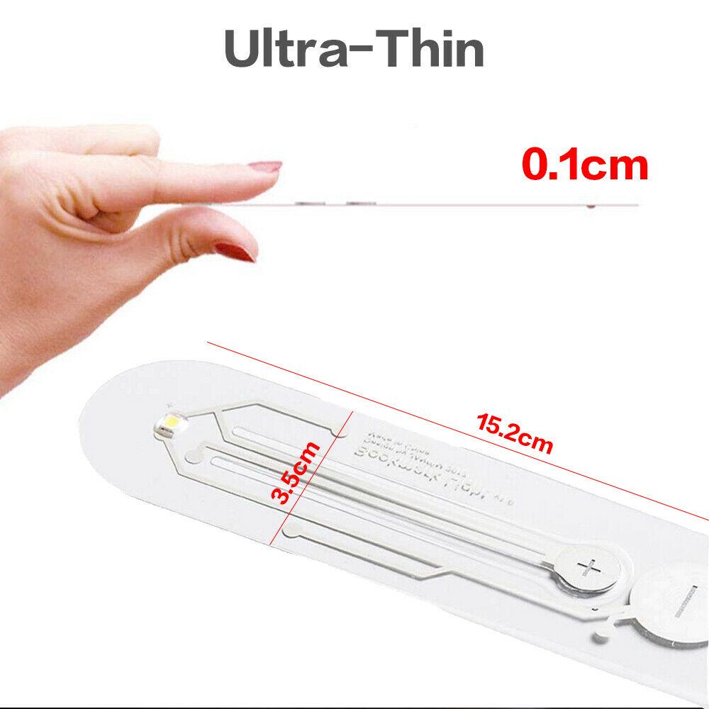 2Pcs Portable LED Bookmark Light 0.25mm Ultra Thin Card Flashlight ...