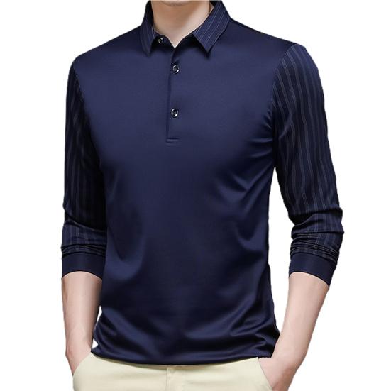 Buy Stylish Solid Color Stripe Skin-friendly Stripe Fit Formal Shirt ...