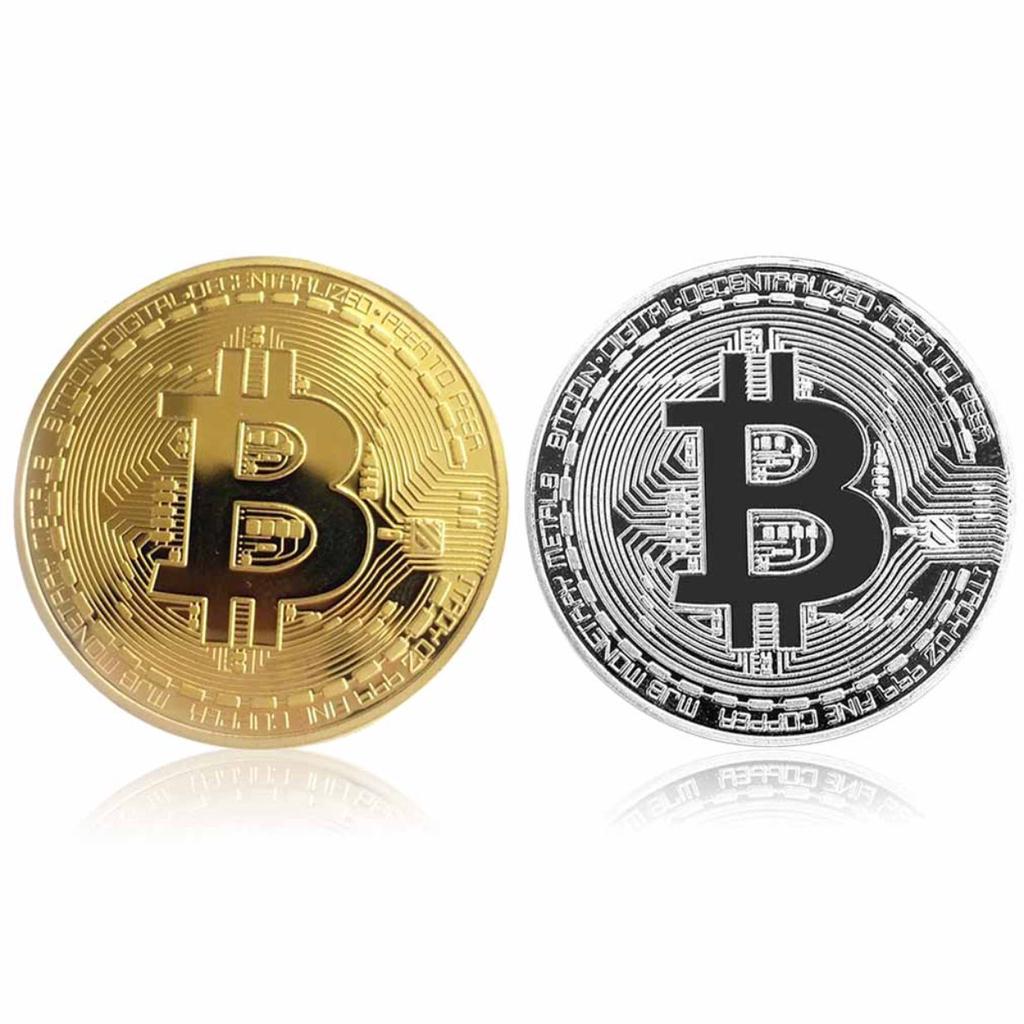 Golden/Silver Bitcoin Coin Bronze Physical Bitcoins Coin Collectible ...