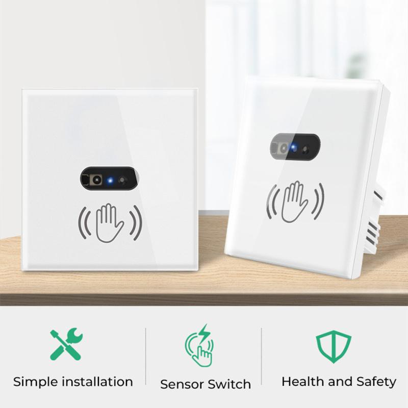 Cheap 220V 10A Contactless Infrared Sensor Smart Light Switch Glass ...