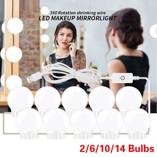 LED Vanity Mirror Light Kit Dimmable for Dressing Make-up Wall Lamp ...