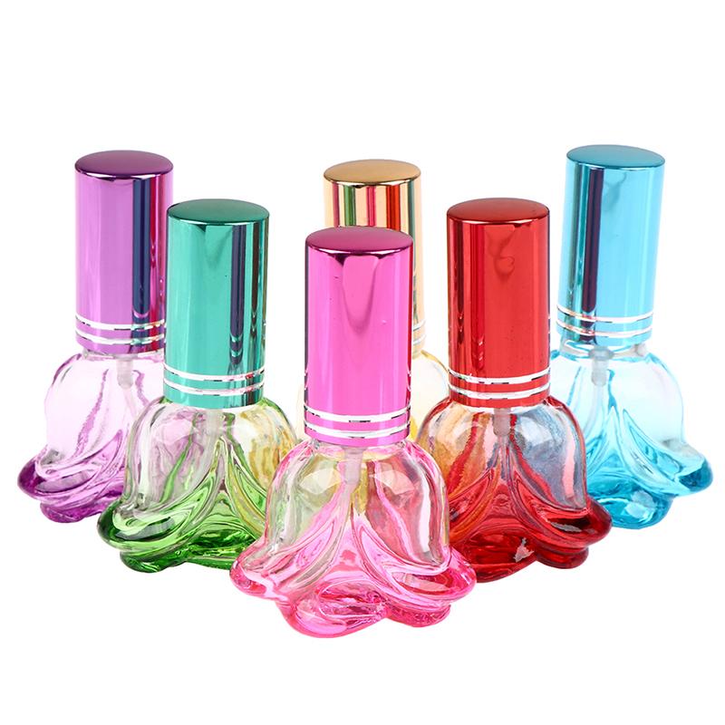 Buy 1Pc 6Ml Colorful Rose Shaped Empty Glass Perfume Bottle Sample ...