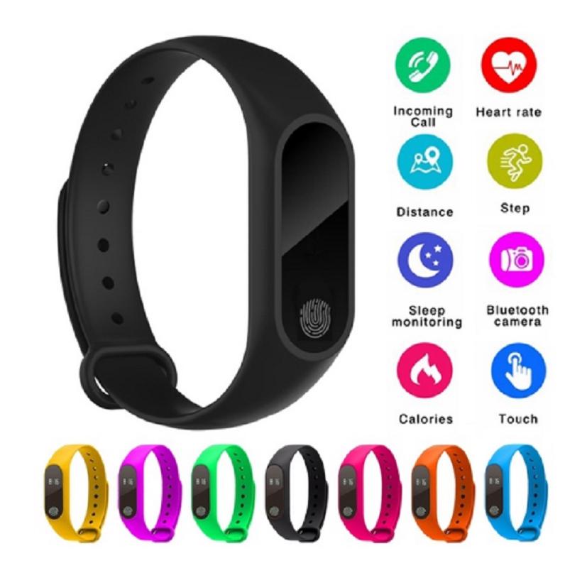 Buy For Smartphone Bracelet Band 2 Bluetooth Smart Watch with Heart ...