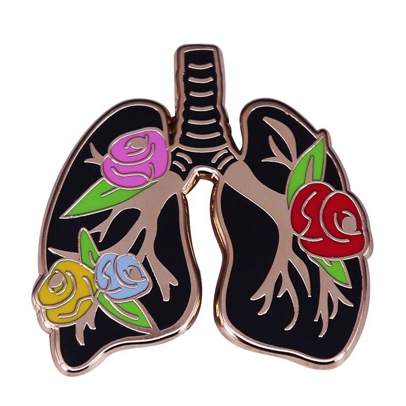 Buy Anatomical Lungs Pin I'd Tap That Body Organ Brooch Punk Goth Lung ...